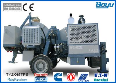 China German Hydraulic Tensioner 2x45kN for Electric Transmission Lines with 1500mm Bull-wheel and Cummins 118kW Engine for sale