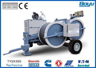 China 8 Tons 2 x 40kN Tension Stringing Equipment With Hydraulic Meter German for sale