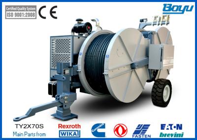 China 14Tons Cummins Engine Tension Stringing Equipment With OPGW / ADSS Conductor Main Motor German Rexroth for sale