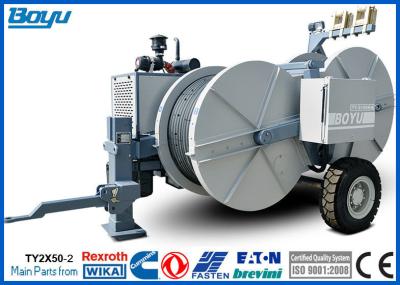 China 2x55kN Twin-Bundle Hydraulic Cable Tensioner - 720mm² Conductor Capacity, 110kN Max Tension, Cummins 77kW Engine for sale