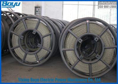 China 20mm 250kN Galvanized Steel Anti Twist Braid Rope for Transmission Line Stringing - 12 Strands Construction for sale