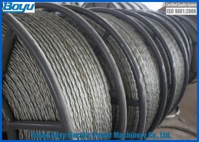 China 13mm 120kN Anti-Twist Galvanized Steel Wire Rope for Overhead Transmission Line Stringing for sale