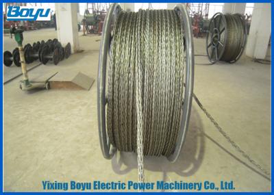 China 22mm Anti-Twist Galvanized Steel Wire Rope for High Voltage Line Stringing - 320kN Breakage Tension, 1000m Length for sale