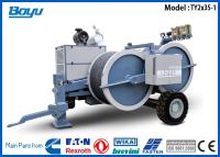 China 2x40kN Hydraulic Wire Cable Tension Machine for Overhead Line Equipment Twin Bundle Conductor 1300mm Wheel for sale