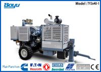 China 2 x 40KN Two Bundle Conductors Overhead Line Equipment , Cummins Engine Hydraulic Tensioner for sale
