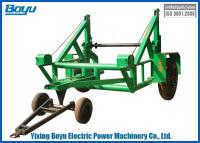 China Welded Steel Reel Carrier Trailer 30-100kN for Cable Drum Hauling Max Diameter 2400-3600mm for sale