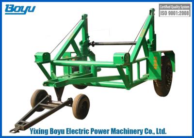 China Welded Steel Reel Carrier Trailer 30-100kN for Cable Drum Hauling Max Diameter 2400-3600mm for sale