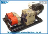 China Dual-bull Wheel Cable Stringing Equipment Diesel Winch - 80kN Pull Force, 6 Grooves, 195kg Weight for sale