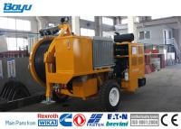 China Hydraulic Tension Machine 2x35kN Overhead Line Stringing Equipment Cummins Engine 1300mm Bullwheel for sale