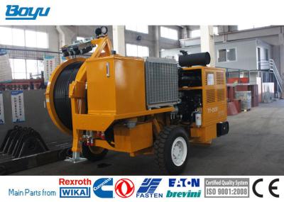 China Hydraulic Tension Machine 2x35kN Overhead Line Stringing Equipment Cummins Engine 1300mm Bullwheel for sale