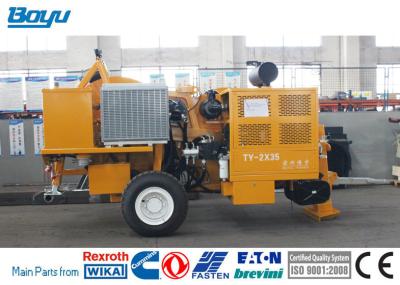 China Hydraulic Tension Stringing Equipment with 5km/h Max Speed, 2x40kN Pull Capacity, and 4500kg Weight for sale