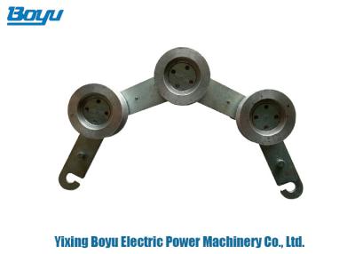China Hook Type Grounding Cable Pulley Earth 75mm Transmission Stringing Block 100A for sale