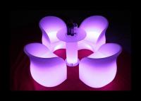 China Modern Flash Led Patio Furniture IP54 Light Up Garden Chairs Wear Resistance for sale