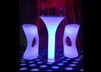 China PE LED Illuminated Furniture Counter Led Bar Table IR Remote Control for sale