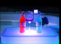 China Charging Glow In The Dark Furniture Square Led Tray Luminous Wine Plate for sale