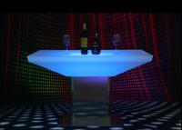 China Glowing Illuminated Bar Tables 15 Colors Metal Stand 12 Months Warranty for sale