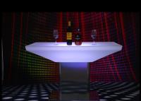 China Glowing Illuminated Bar Tables 15 Colors Metal Stand 12 Months Warranty for sale