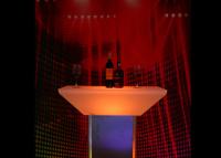 China Glowing Illuminated Bar Tables 15 Colors Metal Stand 12 Months Warranty for sale
