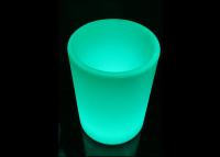China Multi Color LED Illuminated Furniture 240V Light Up Flower Pots PE Coated for sale