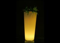 China Multi Color LED Illuminated Furniture 240V Light Up Flower Pots PE Coated for sale