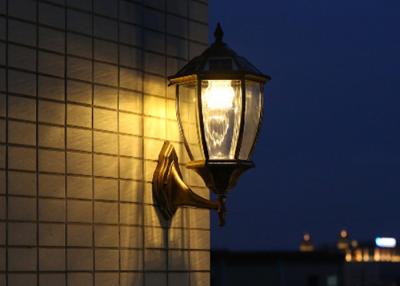 China Decoration 3W Solar Powered Outdoor Wall Lights Transparent Glass For Garden for sale