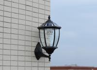 China Decoration 3W Solar Powered Outdoor Wall Lights Transparent Glass For Garden for sale