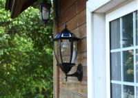 China Decoration 3W Solar Powered Outdoor Wall Lights Transparent Glass For Garden for sale
