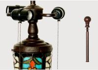 China Vintage Baroque Warm Light Floor Lamp With Led Bulb Tiffany Style Easy Move for sale