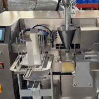 China Premade Bag Filling And Sealing Machine Vacuum Powder Rotary Premade Pouch Filling Sealing Machine 6kw for sale