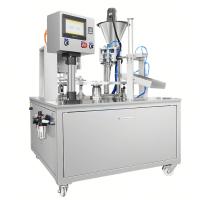 China Automatic Cup Filling And Sealing Machine Quantitative Powder Filling And Sealing Machine 2kw for sale