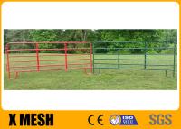 China Frame 1.66 Inch 13ga Livestock Fencing Panels Tube 5 Rails 64 Inch High 16