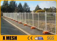 China Hot Galvanized 60x150mm 3.2mm Temporary Metal Fence Panels With Pvc Feet for sale