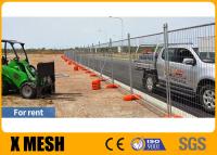China 3.0mm Heavy Duty Galvanized Temporary Netting Fence With Concrete Block Base for sale