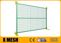 China Canada Standard Mesh Temporary Fence Powder Coated 9.5ft X 6ft With Base for sale