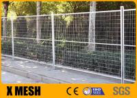 China Canada Standard Mesh Temporary Fence Powder Coated 9.5ft X 6ft With Base for sale