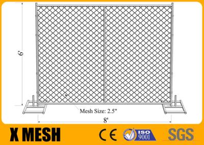 China Hot Dipped Galvanized Chain Link Mesh Fencing Od 32mm Wire 3.0mm Crowd Control for sale