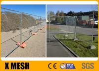 China Hot Dipped Galvanized Chain Link Mesh Fencing Od 32mm Wire 3.0mm Crowd Control for sale