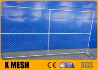 China 6 Gauge Crowd Control Chain Link Mesh Fencing Inner Reinforce Tube Od 25mm Vinyl Coated for sale
