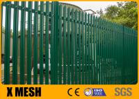 China W Section 68mm Wrought Iron Fence Panels Green Pvc Coated For Chemical Plant for sale