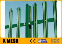 China Green Powder Coated Palisade Fence Panels Pale Thickness 3mm For Thermal Power Plant for sale