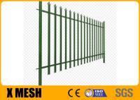 China Green Powder Coated Security Metal Fencing Pale Thickness 3mm For Power Plant for sale