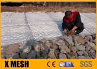 China Woven Steel 2.7mm Pvc Coated Gabion Baskets / Gabion Rock Cages for sale
