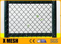 China 6FT 8FT 9 Gauge 50X50mm Diamond  Chain Link Security Fence Black PVC Coated for sale