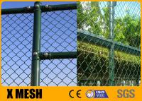 China High Strength Stadium Galvanized Chain Link Fence 2.0mm Post Rail Thickness 3X3 for sale