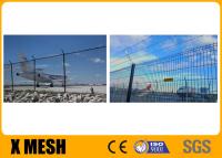 China High Security 3D V Mesh Metal Mesh Fencing Green Powder Coated For Airport Fields for sale