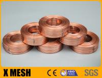 China Copper Coated Flat Stitching Wire 2.1mm By 0.82mm Size For Corrugated Carton Boxes for sale