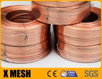 China 2.25x0.5mm Copper Coated Flat Stitching Wire Electro Galvanized For Carton Machine for sale