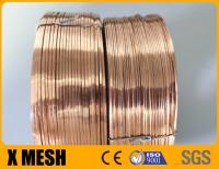 China Electric Galvanized Flat Stitching Wire Silver Color Copper Coated For Box for sale