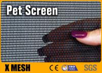 China Black And Grey Pet Resistant Mesh Width 60 Inch 30% Pvc Material As Dog Window Screen for sale