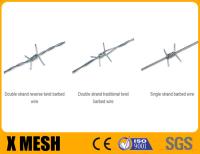 China Double Strand 2.5mm Barbed Wire With Hot Dipped Galvanized Type For Farm Fields for sale